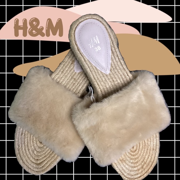 H&M | Shoes | Hm Faux Fur Slides | Poshmark